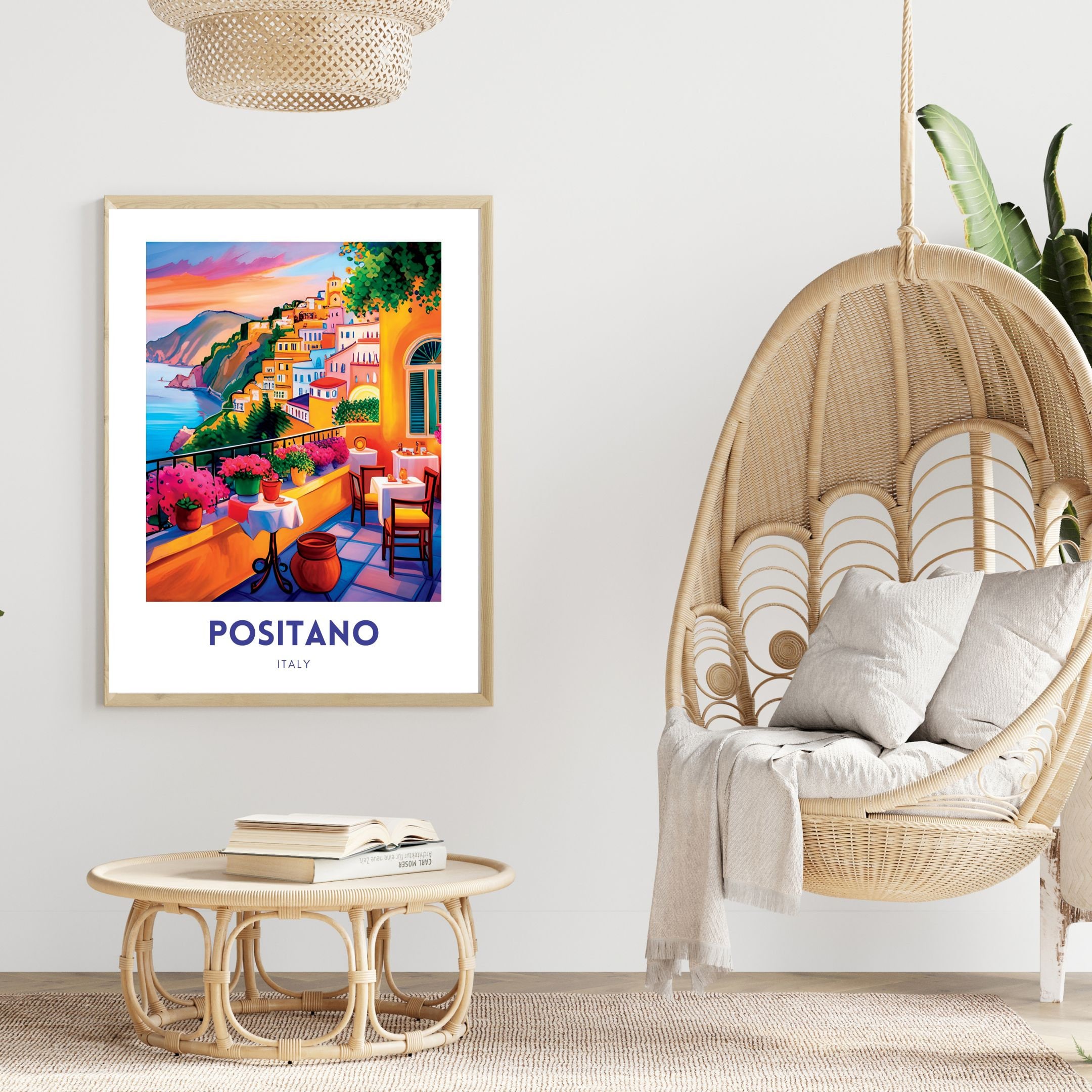 Positano Print, Positano Painting Poster, Positano Wall Art, Travel ...