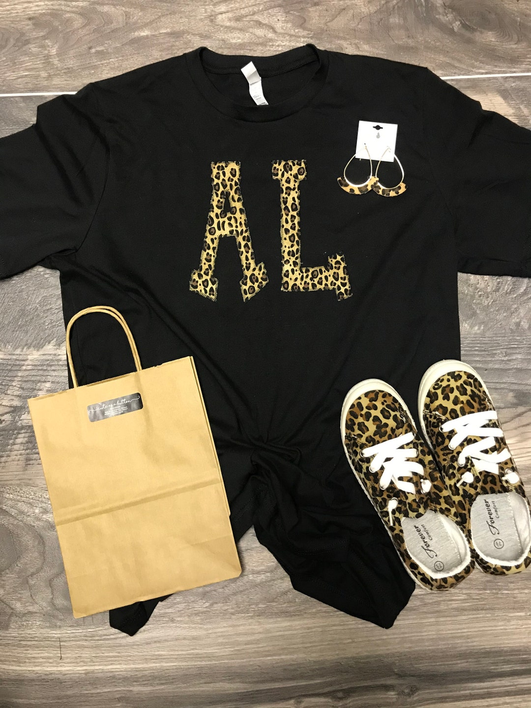 Alabama State Initials Tee Cheetah Print Alabama Initials - Etsy