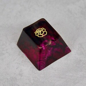 Gold Rose Esc Mechanical Keyboard Keycap Cherry Mx Cute Custom Artisan ...