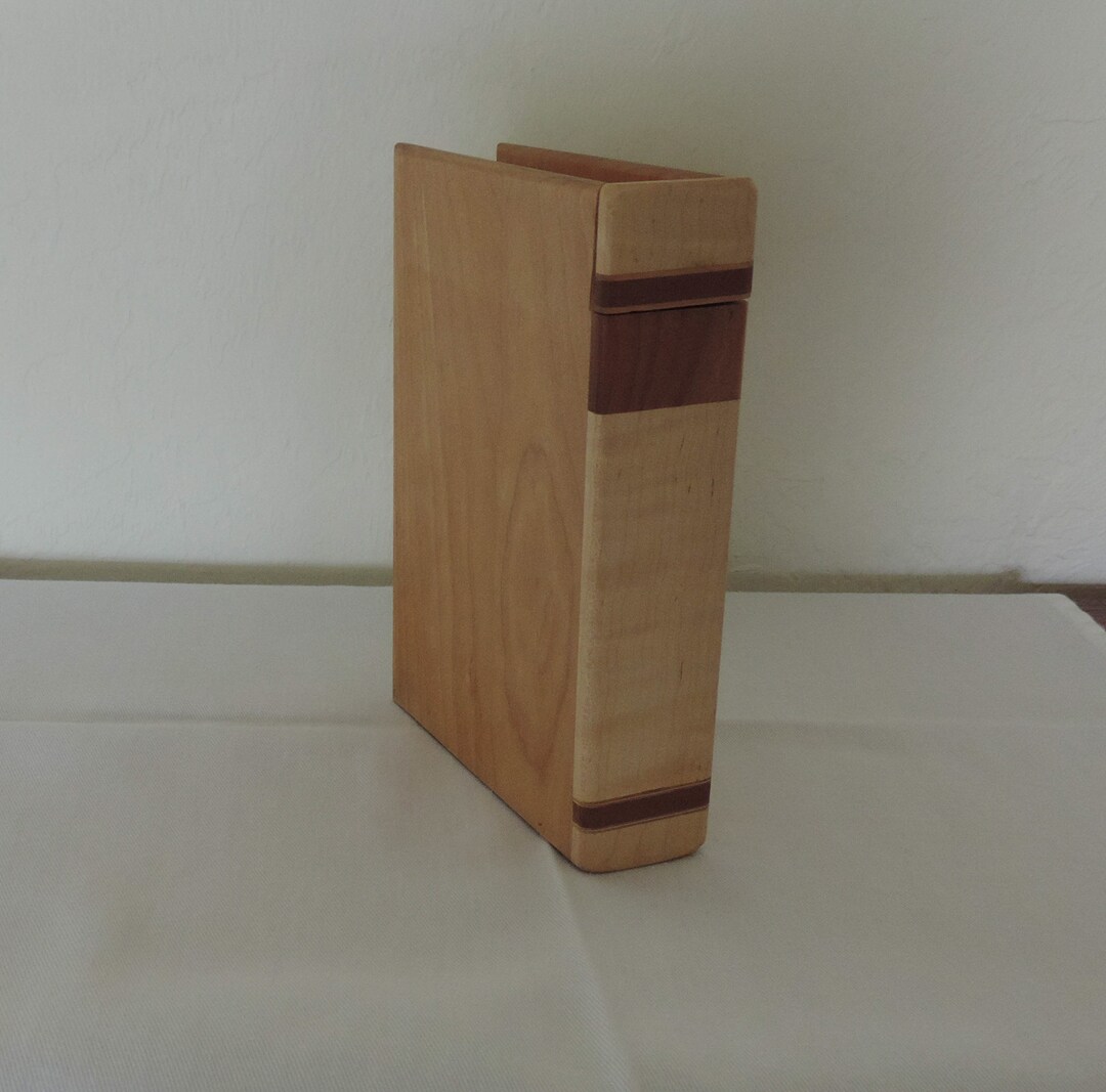 Cherry Walnut & Maple Book Box - Puzzle Box - Wood Art - Storage for ...