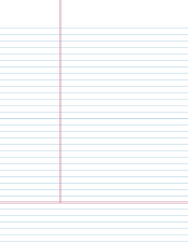 Cornell Notes Notetaking Template - Printable College Ruled Lined ...