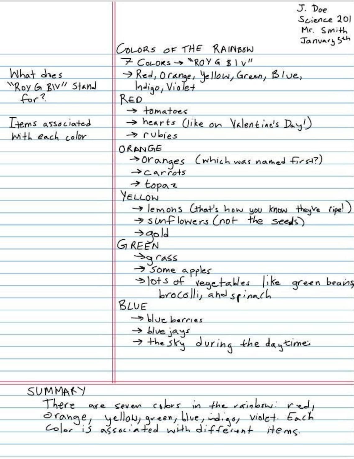 Cornell Notes Notetaking Template - Printable College Ruled Lined ...