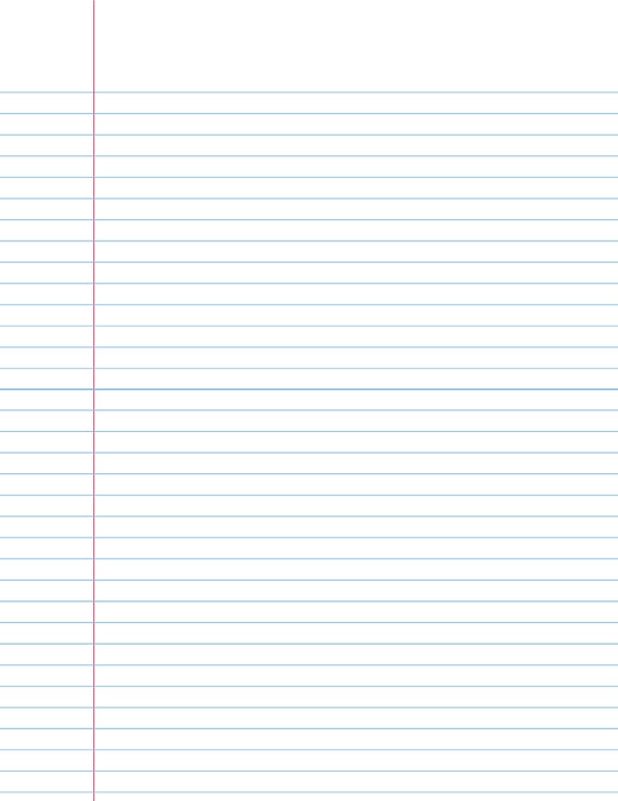 Notebook Paper Printable