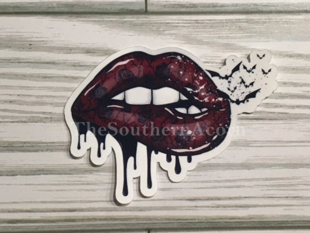 Sexy Lips Sticker / Red Lips Sticker / Luscious Lips Sticker / Mouth ...