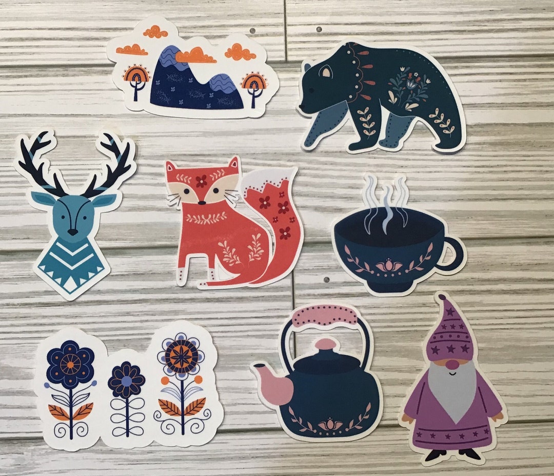 Scandinavian Sticker Set - Etsy