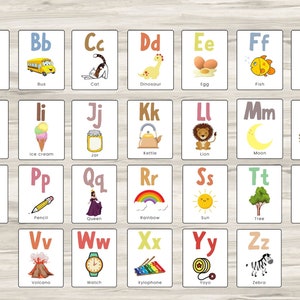 Toddler Flash Cards: Alphabet, Numbers, Shapes (digital Download) - Etsy