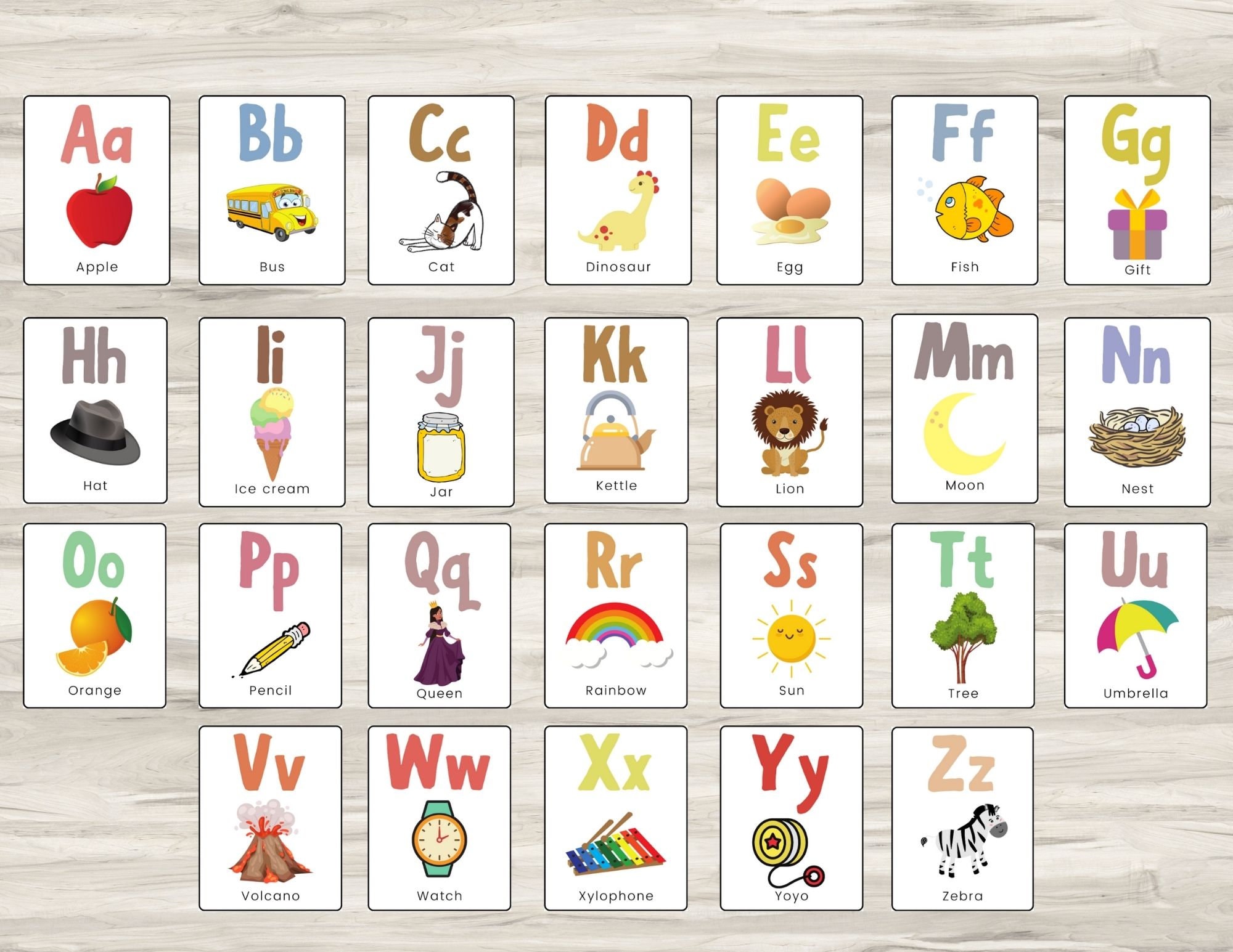 Printable Educational Flash Cards for Toddlers Instant - Etsy UK
