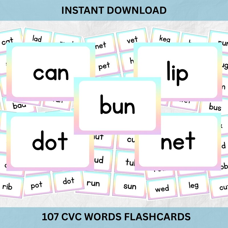 Cvc Words Clipart - Etsy