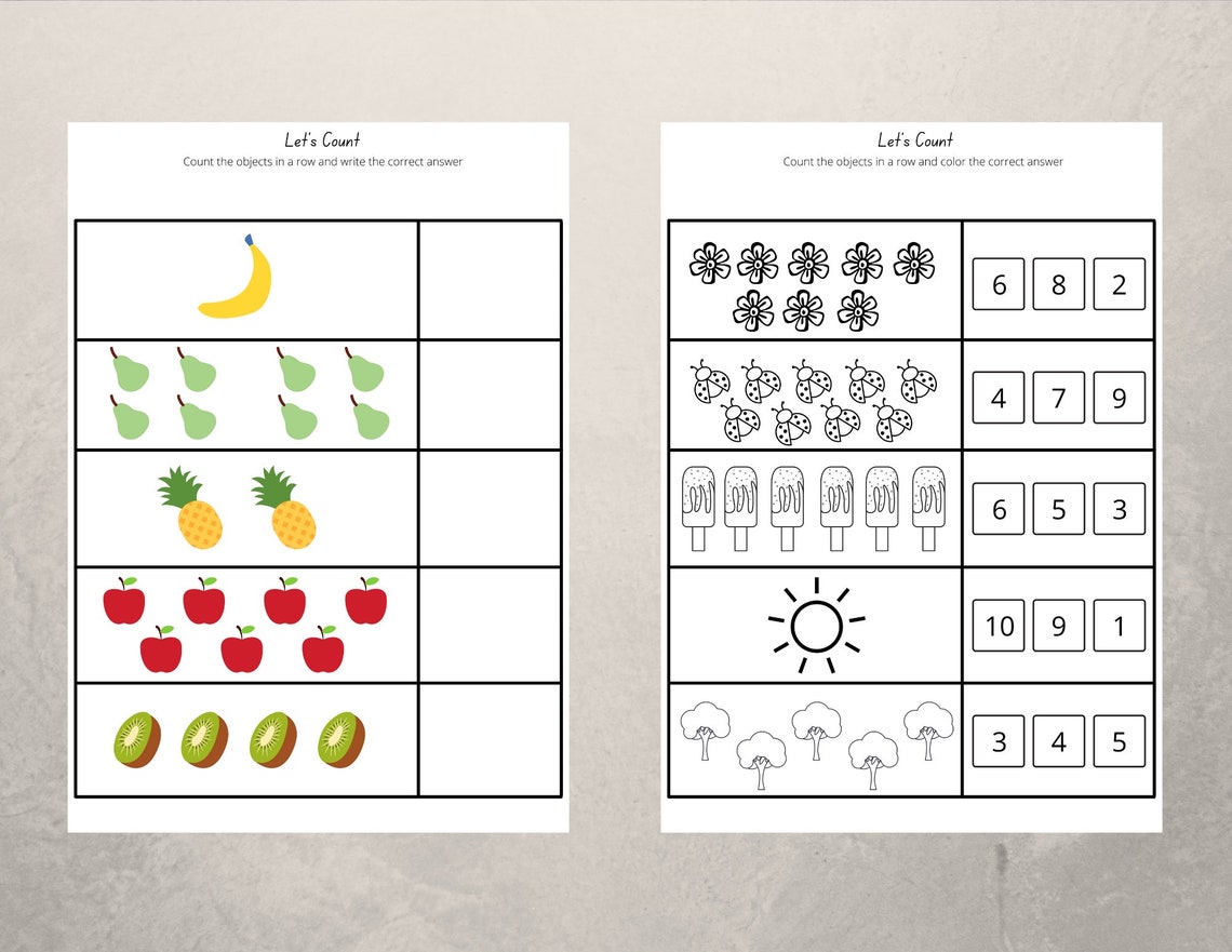 71 Pages Basic Mathematics Worksheets Workbook for Toddler - Etsy Canada