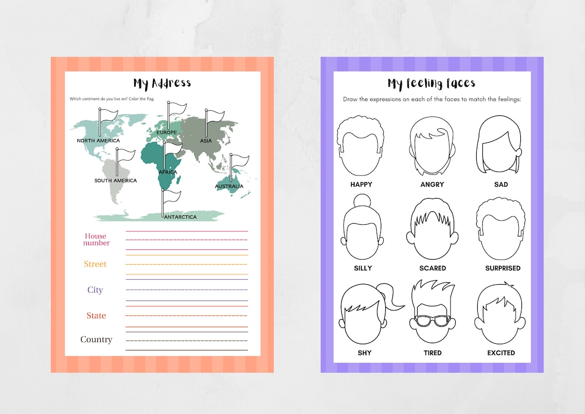 All About Myself Worksheets for Toddlers Pre K - Etsy