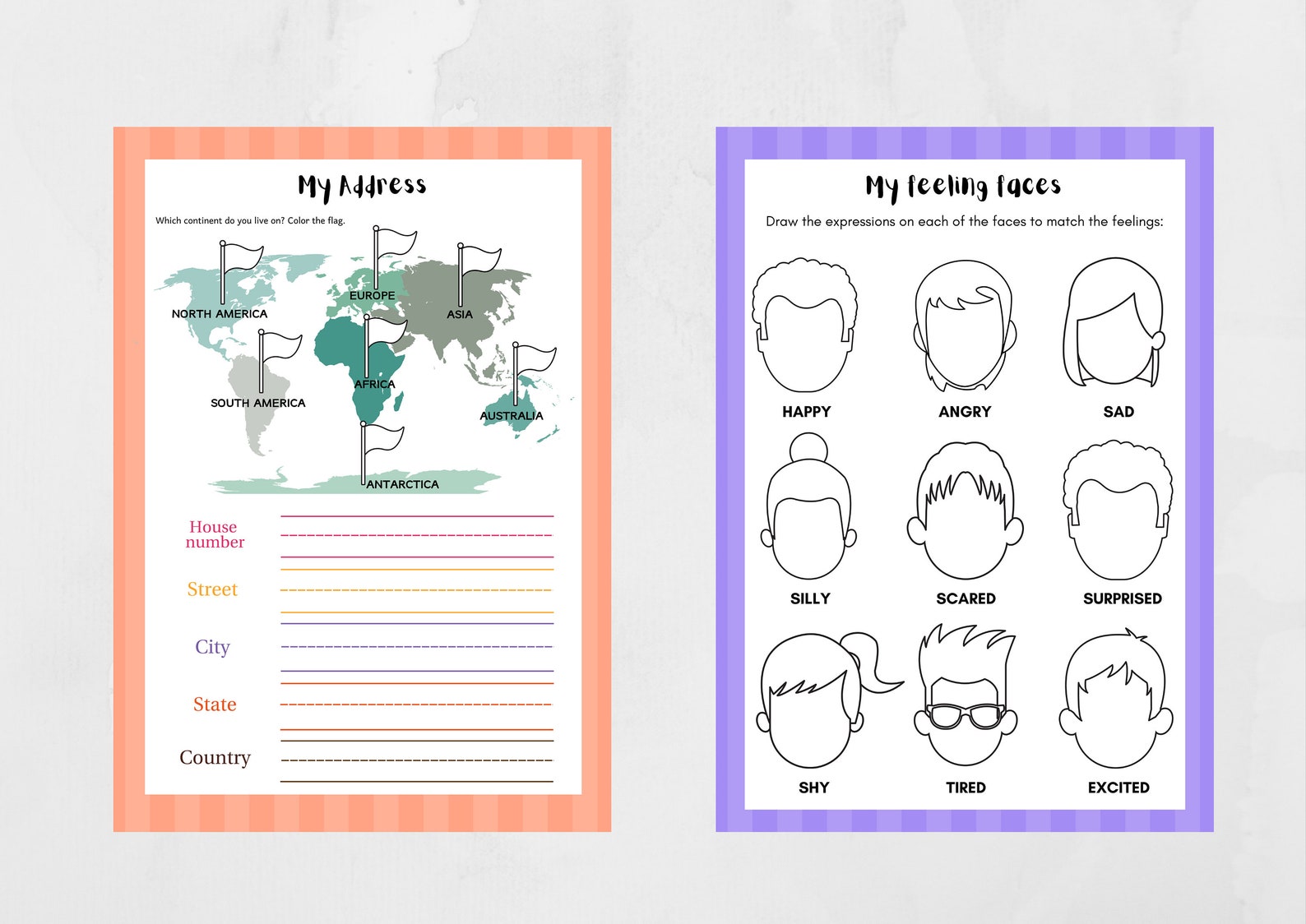 All About Myself Worksheets for Toddlers | Pre K | Kindergarten ...