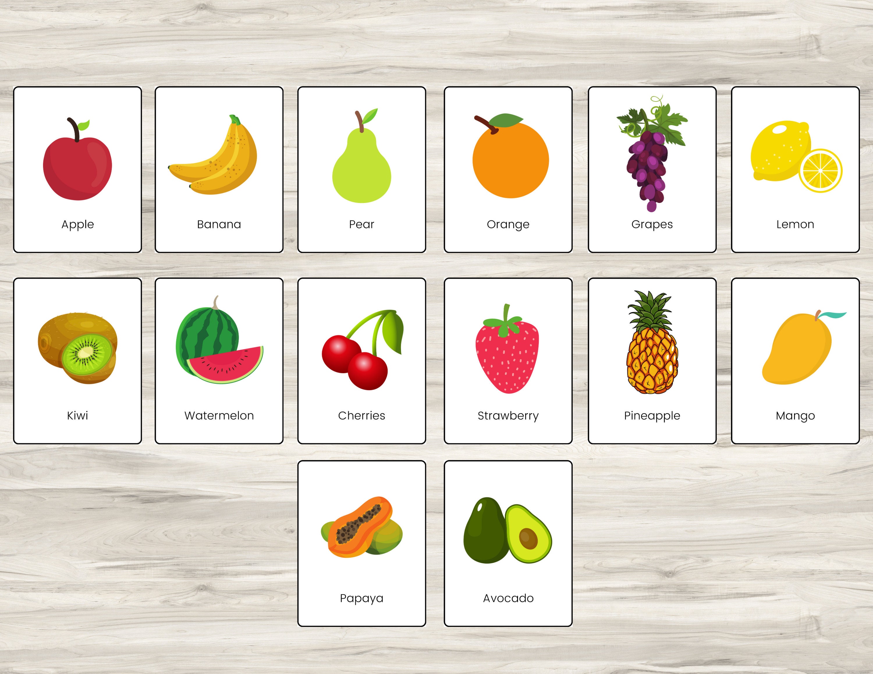 Printable Educational Flash Cards for Toddlers Instant - Etsy UK