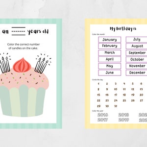 All About Myself Worksheets for Toddlers | Pre K | Kindergarten ...