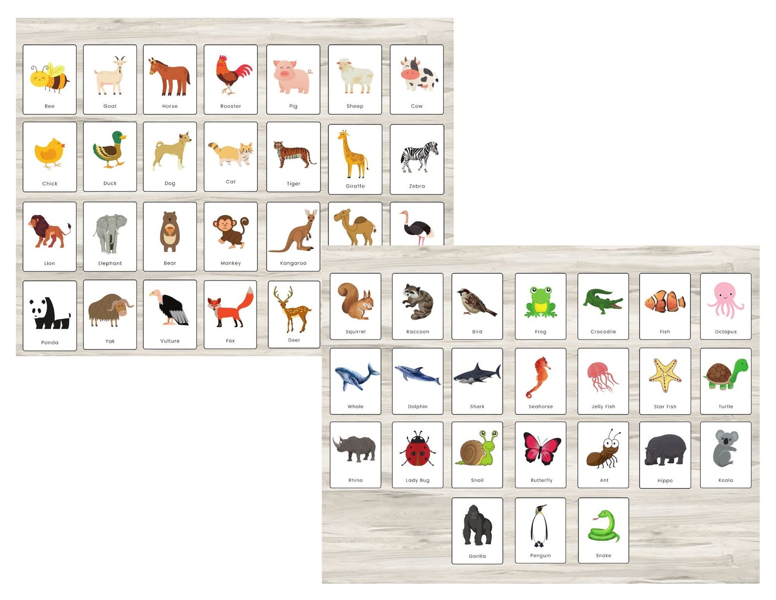 Printable Educational Flash Cards for Toddlers Instant - Etsy UK