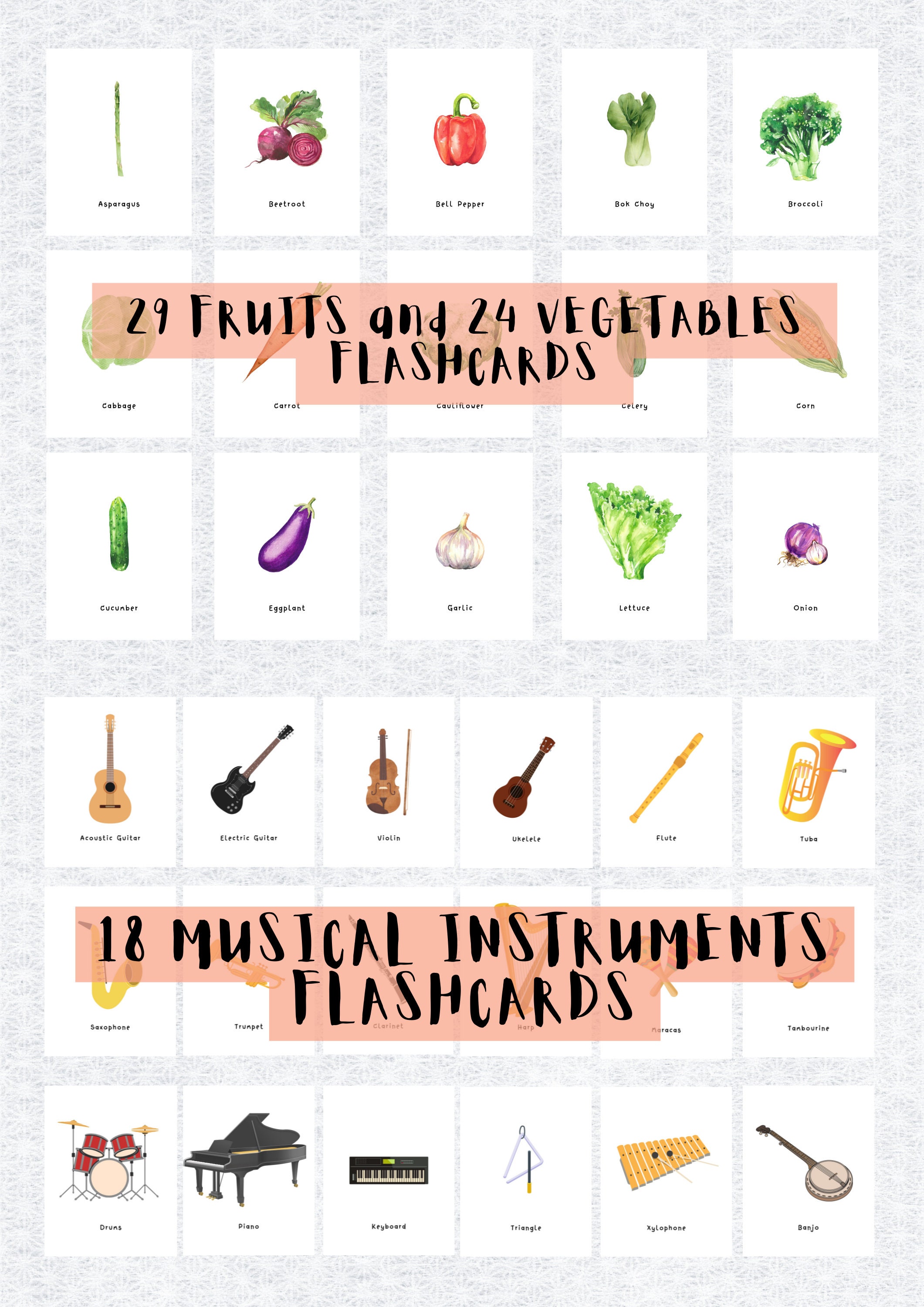 300 Printable Educational Flashcards for Toddler Preschool - Etsy