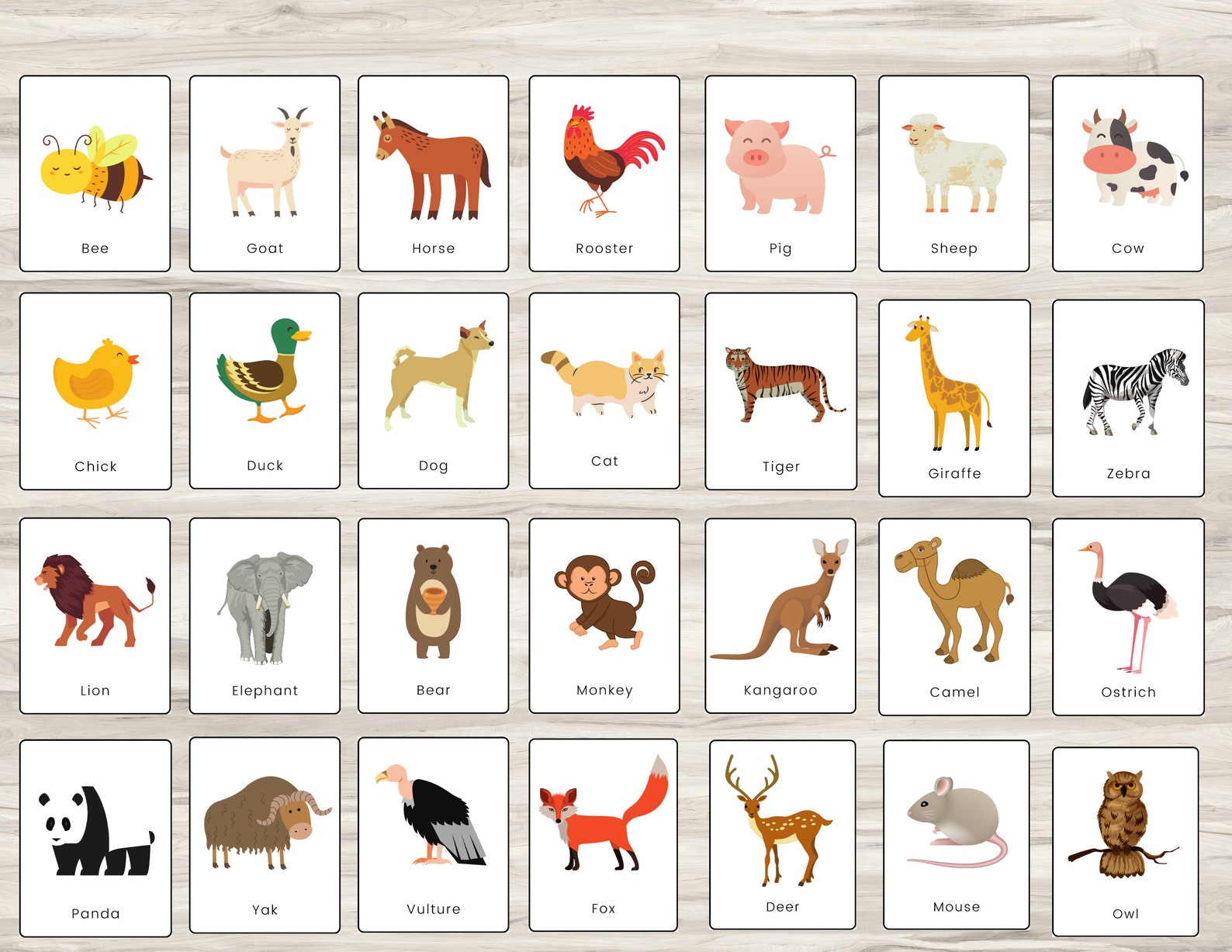 Printable Educational Flash Cards for Toddlers Instant - Etsy