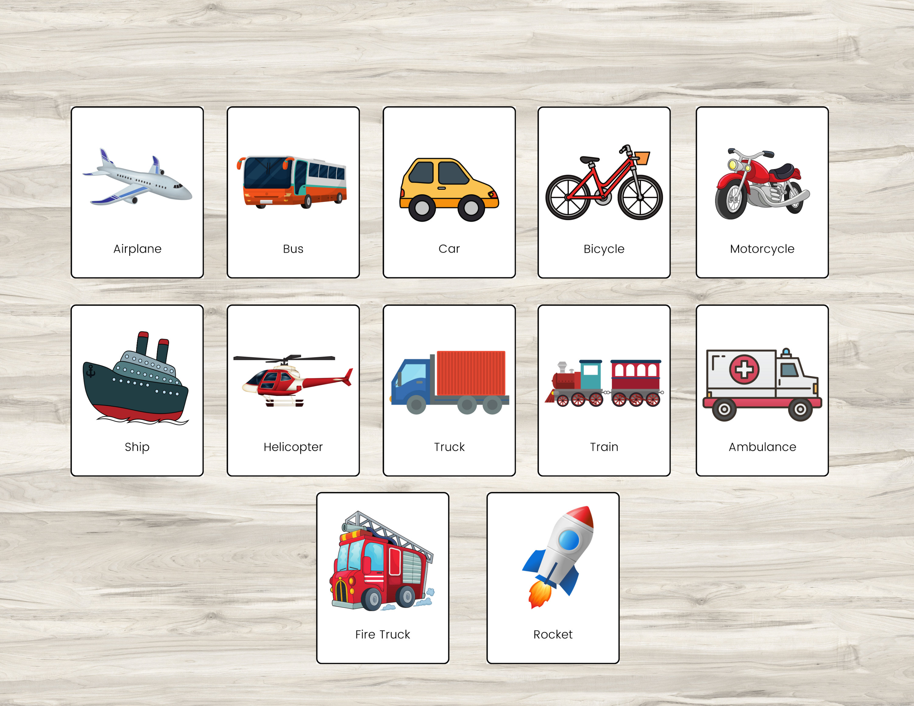 Printable Educational Flash Cards for Toddlers Instant - Etsy UK