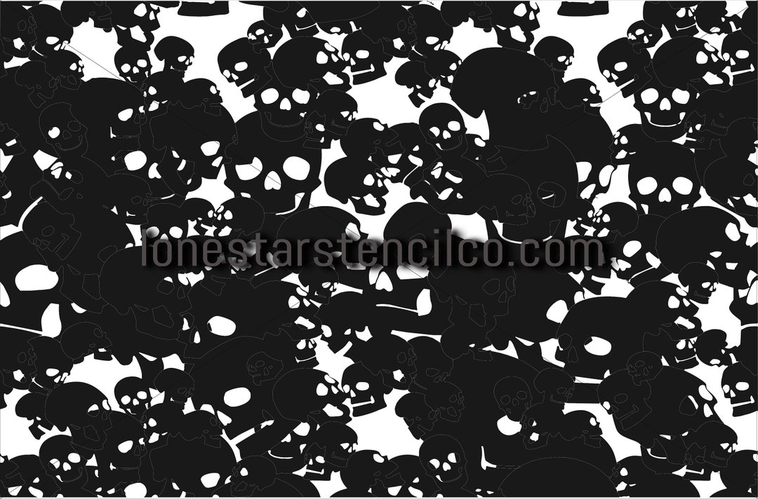 Skulls Camouflage ( INSTANT DIGITAL DOWNLOAD ) High Heat Vinyl Stencil ...