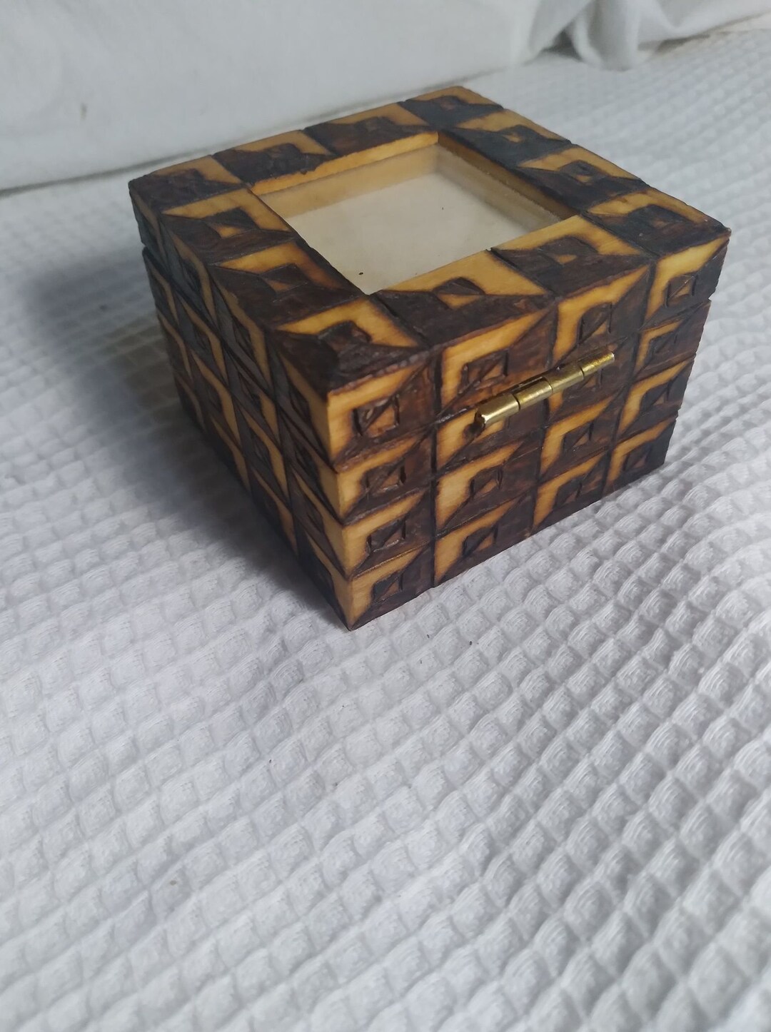 Square Trinket Box With Picture Window - Etsy