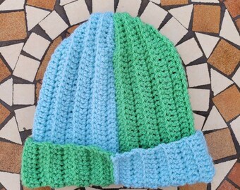 Two Tone Beanie | Etsy