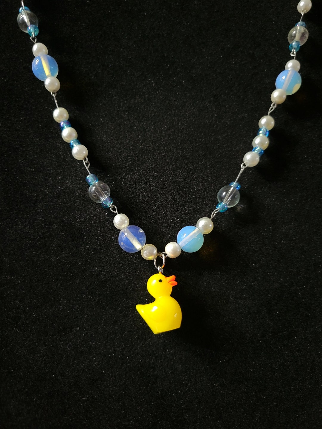 Rubber Ducky Beaded Necklace (22") | Handmade Pendant Necklace | Unique ...