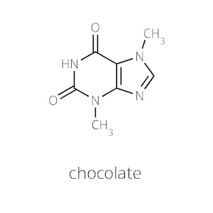 Chocolate Molecule Print, Science Poster, Printable, Minimalist Print ...