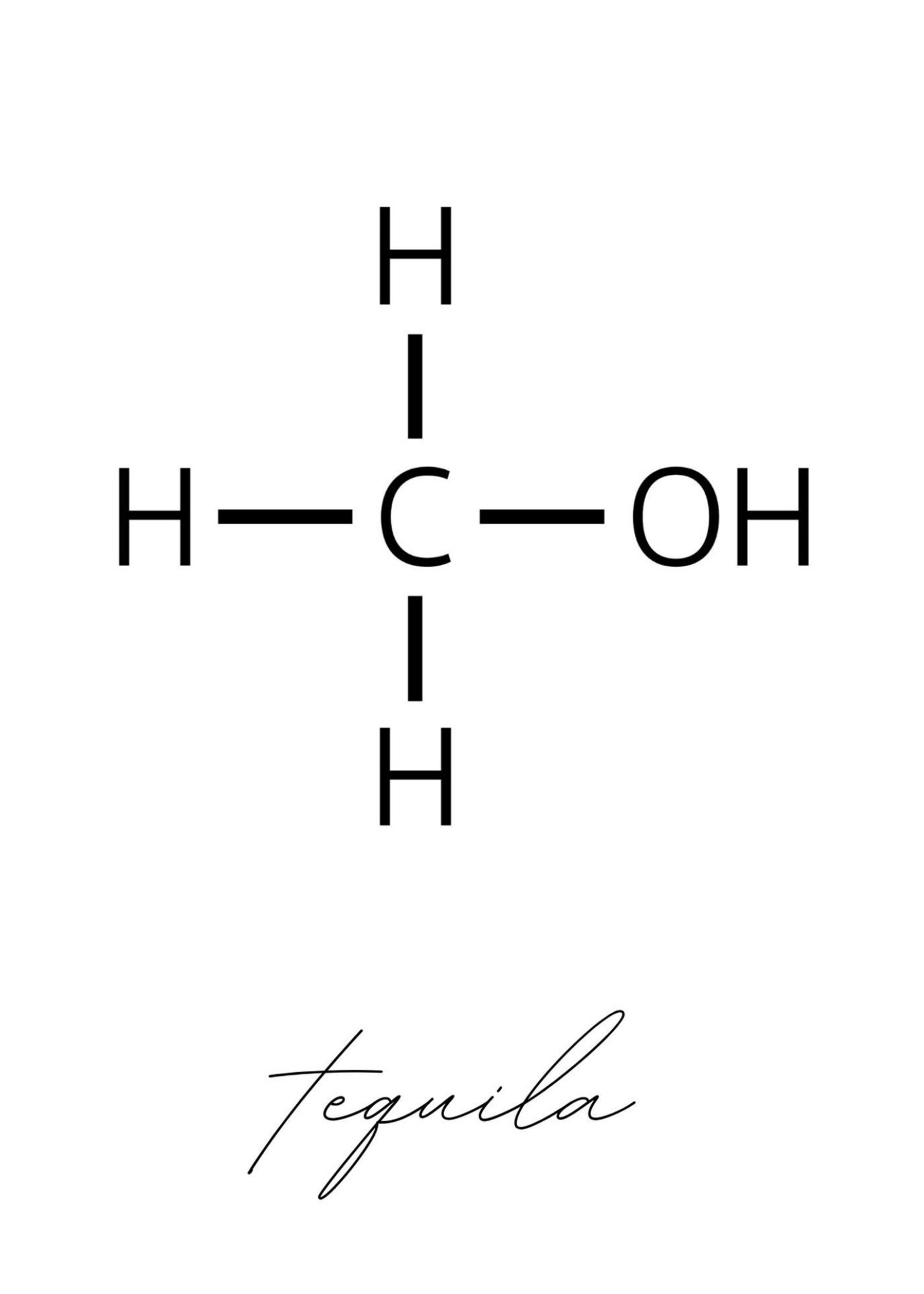 Tequila Molecule Print, Tequila Print, Science Poster, Chemistry Print ...
