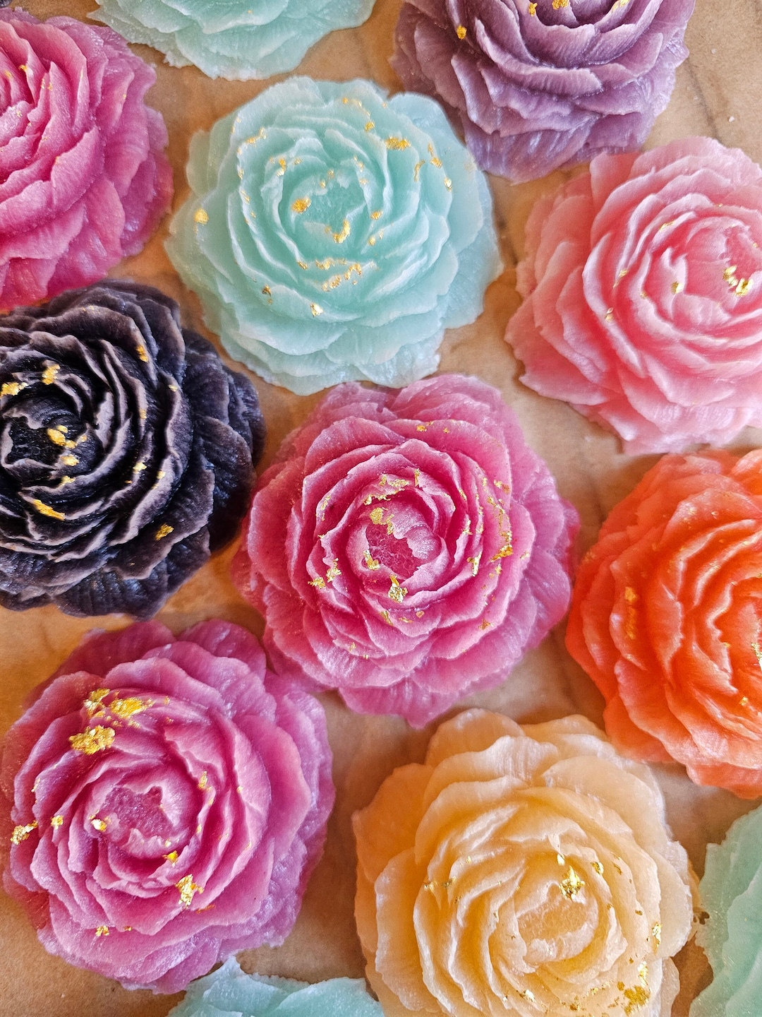 Kohakutou Peony Rose Edible Crystal Candy, Japanese Wagashi || Edible ...