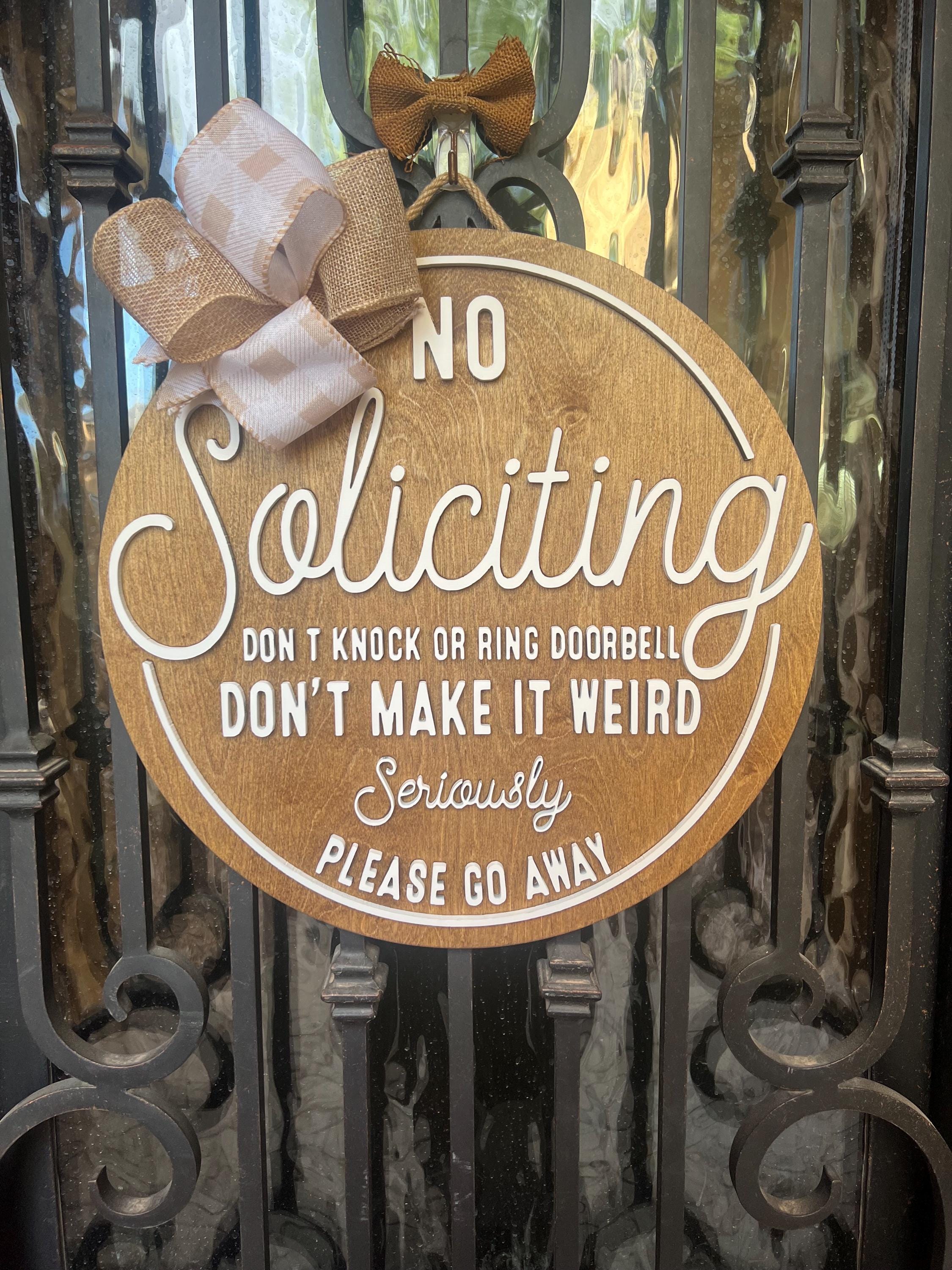 No Soliciting Sign - Etsy