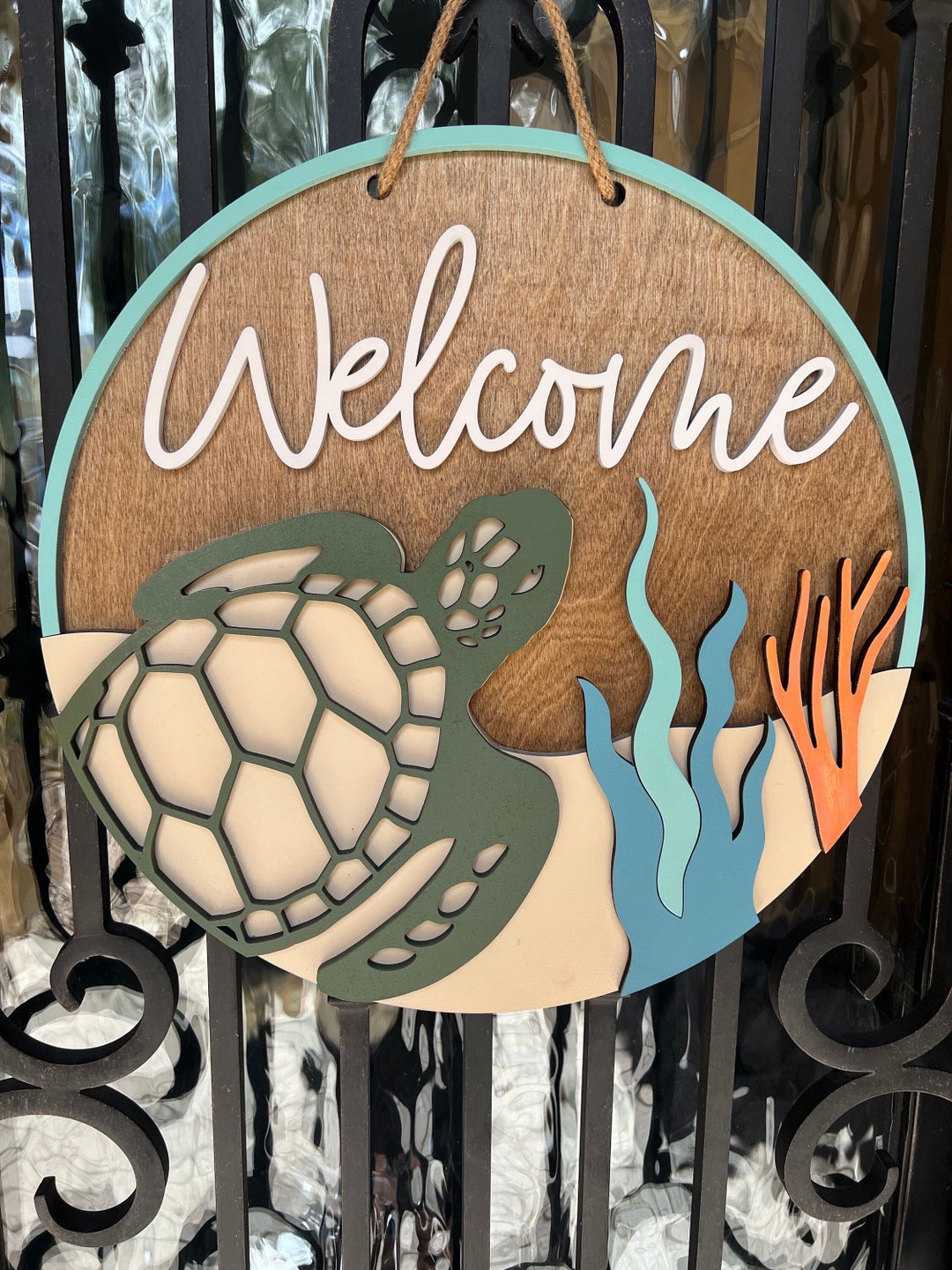 Sea Turtle Welcome Sign - Etsy