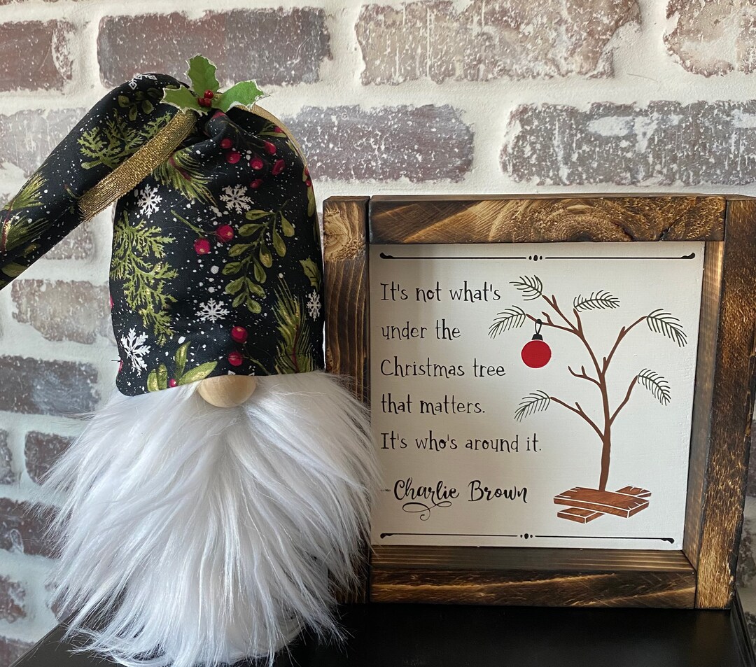 Christmas Gnome and Sign Set - Etsy