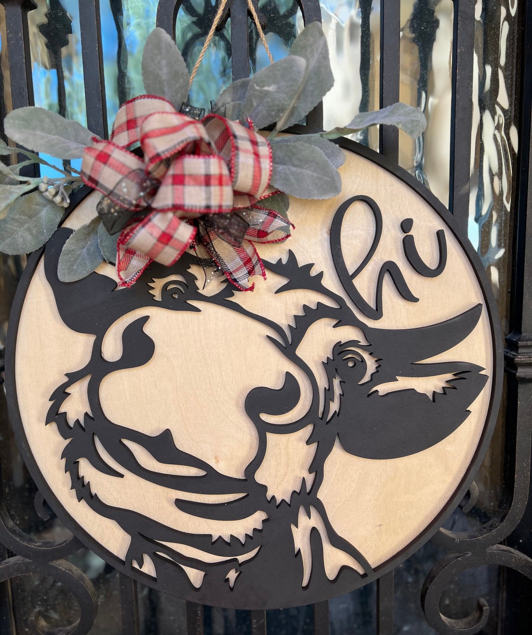 Hi Cow Sign - Etsy