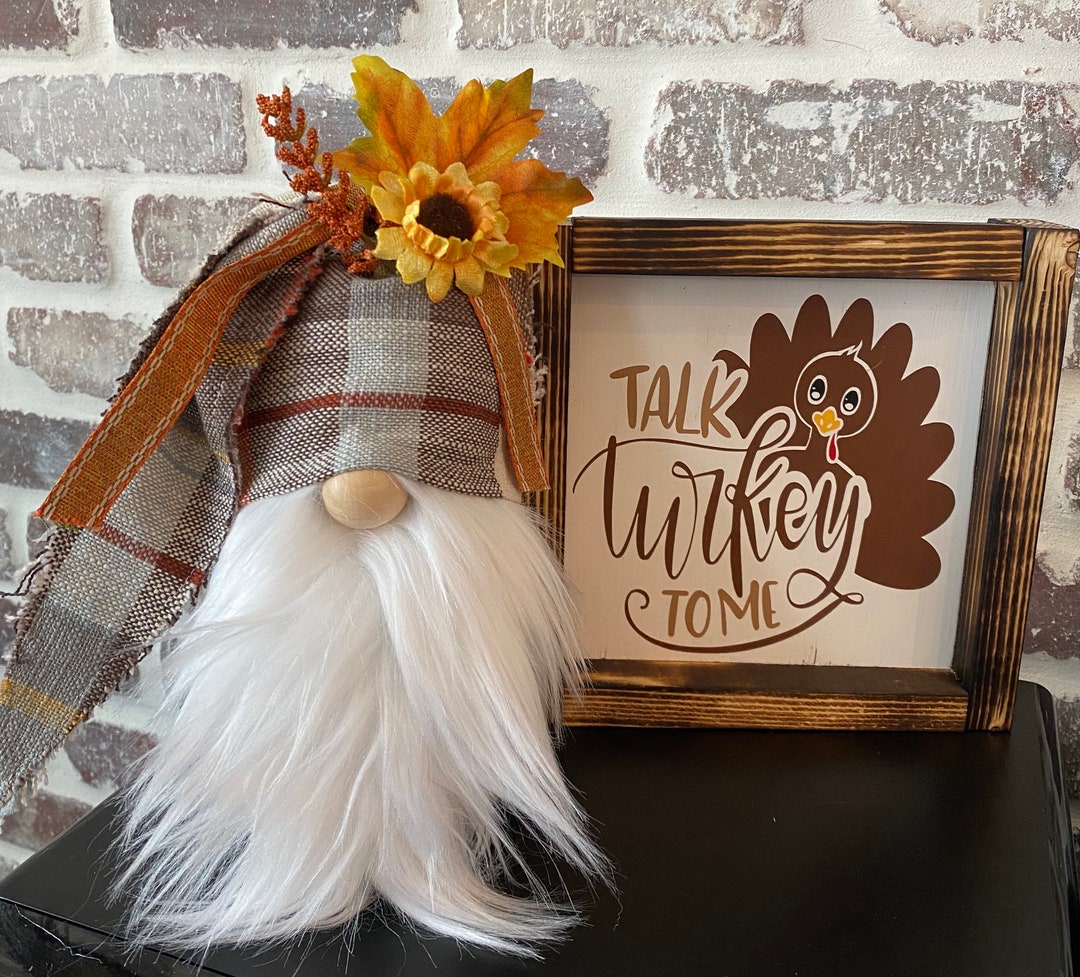 Thanksgiving Turkey Gnome and Sign Set - Etsy