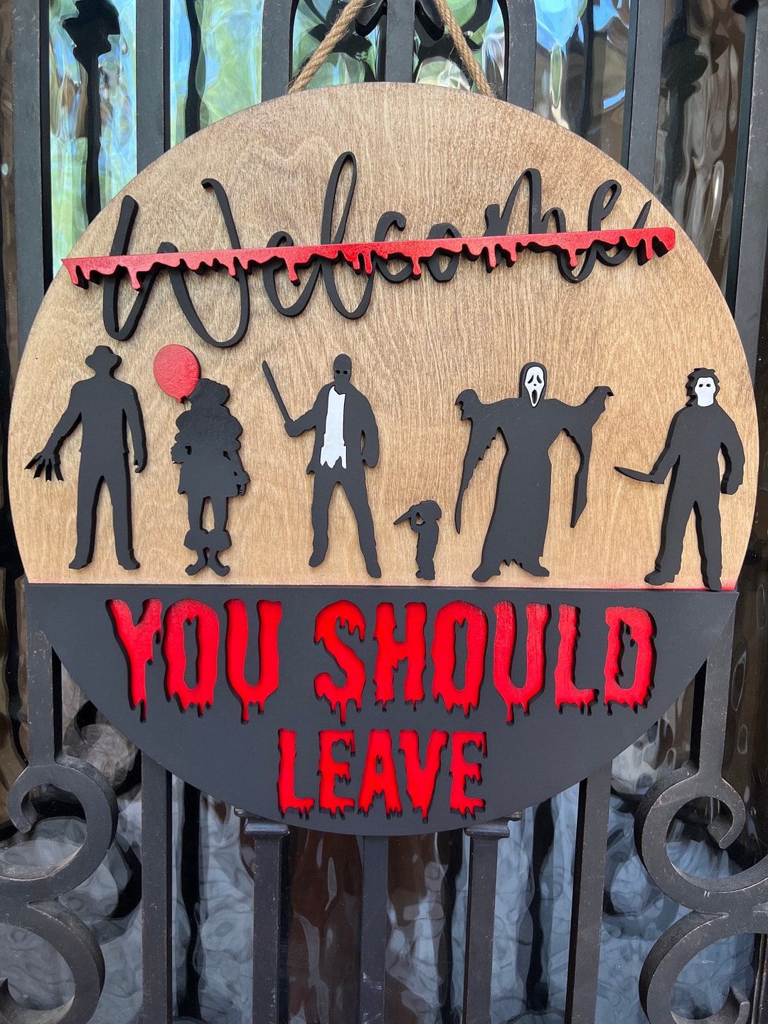 Scary Welcome Sign - Etsy