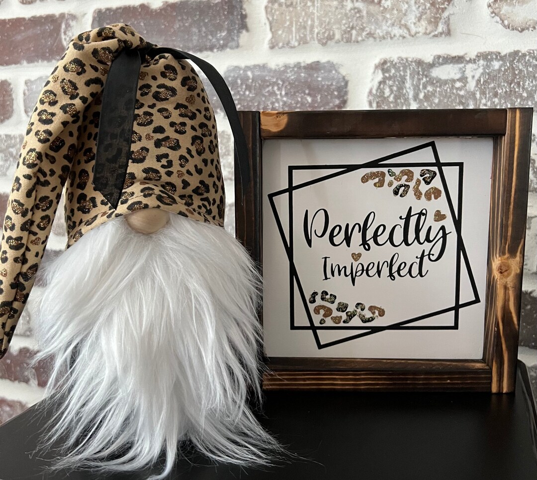 Perfectly Imperfect Gnome and Sign Set - Etsy