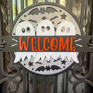 Ghost Welcome Sign - Etsy