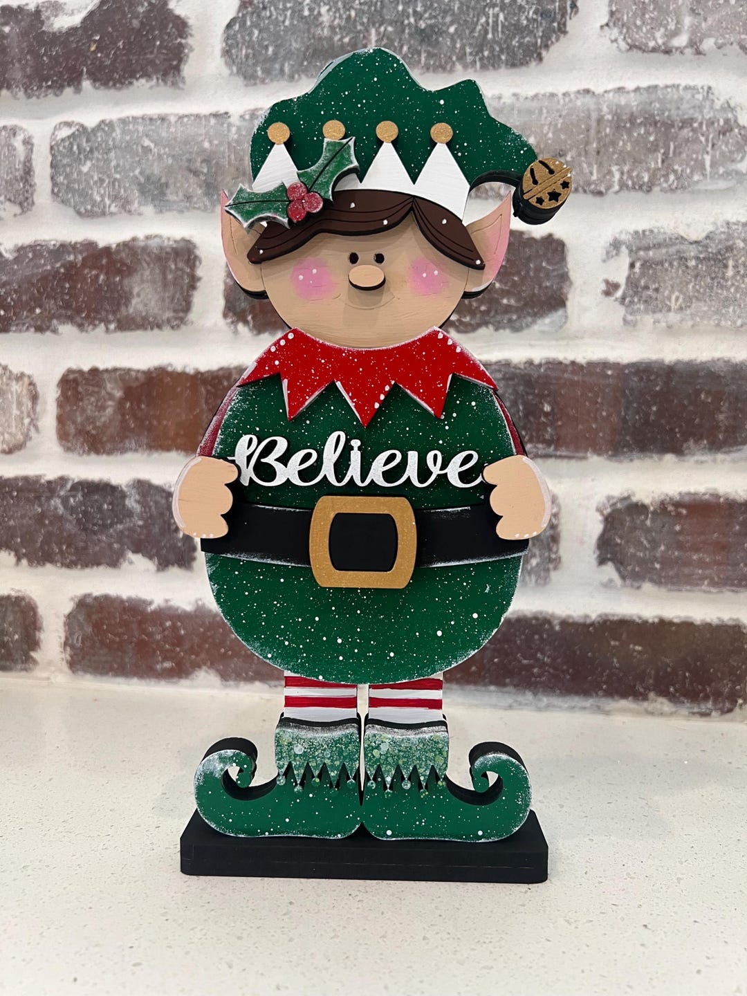 12" Standing Christmas Elf: Holiday Decor Santa - Etsy