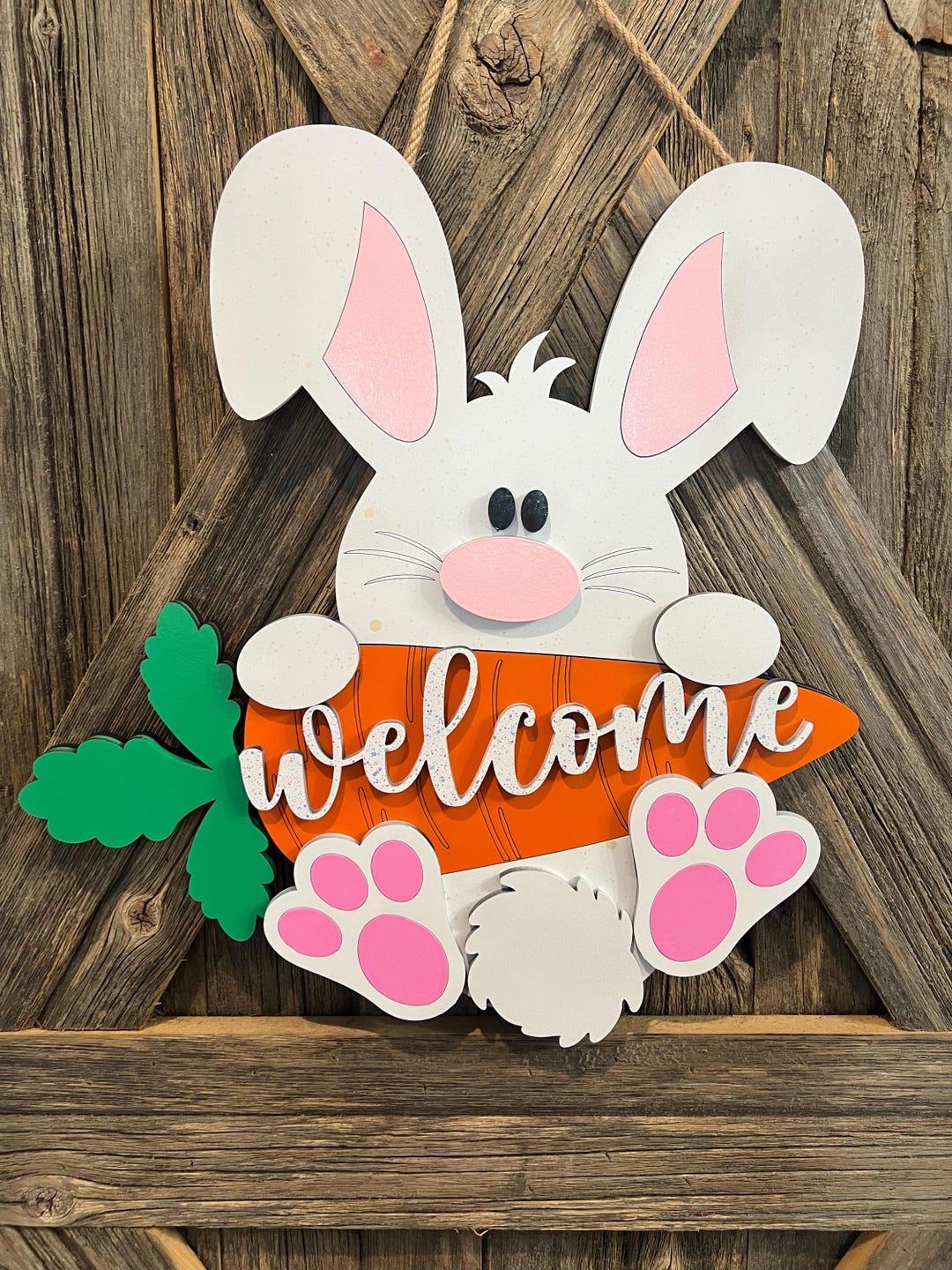 Bunny Welcome Sign - Etsy