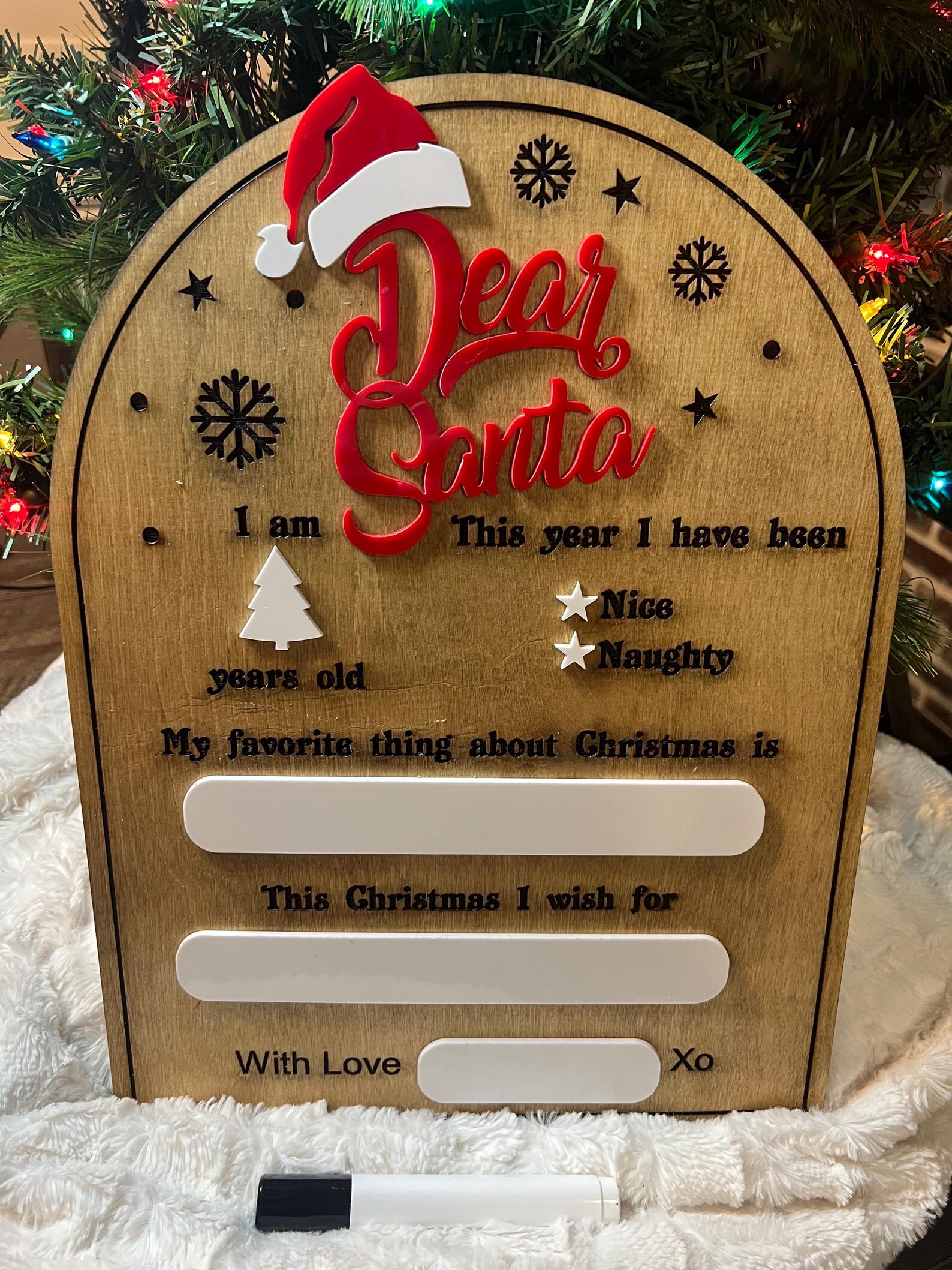 Dear Santa Board - Etsy