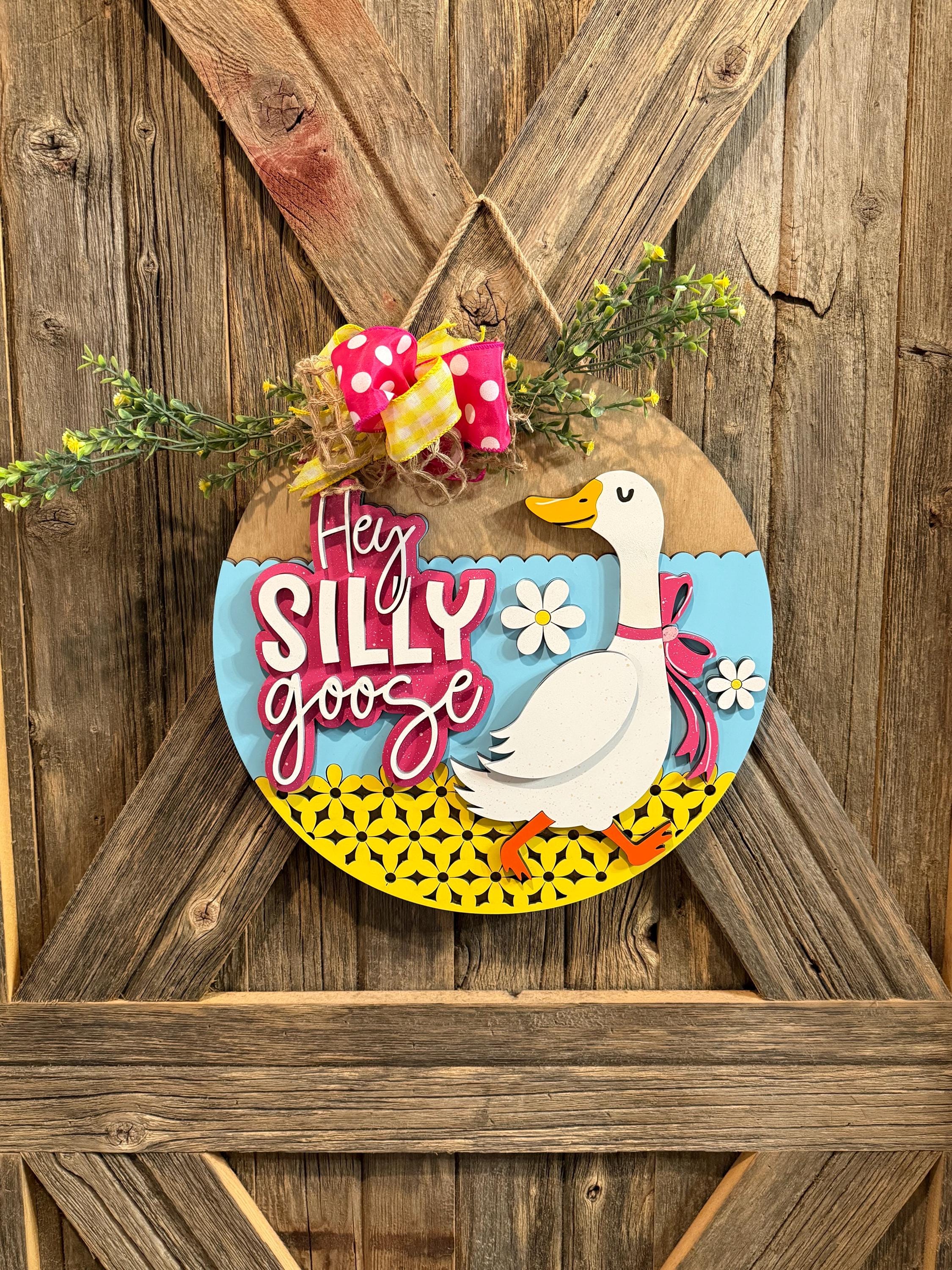 Silly Goose Front Door Sign - Etsy