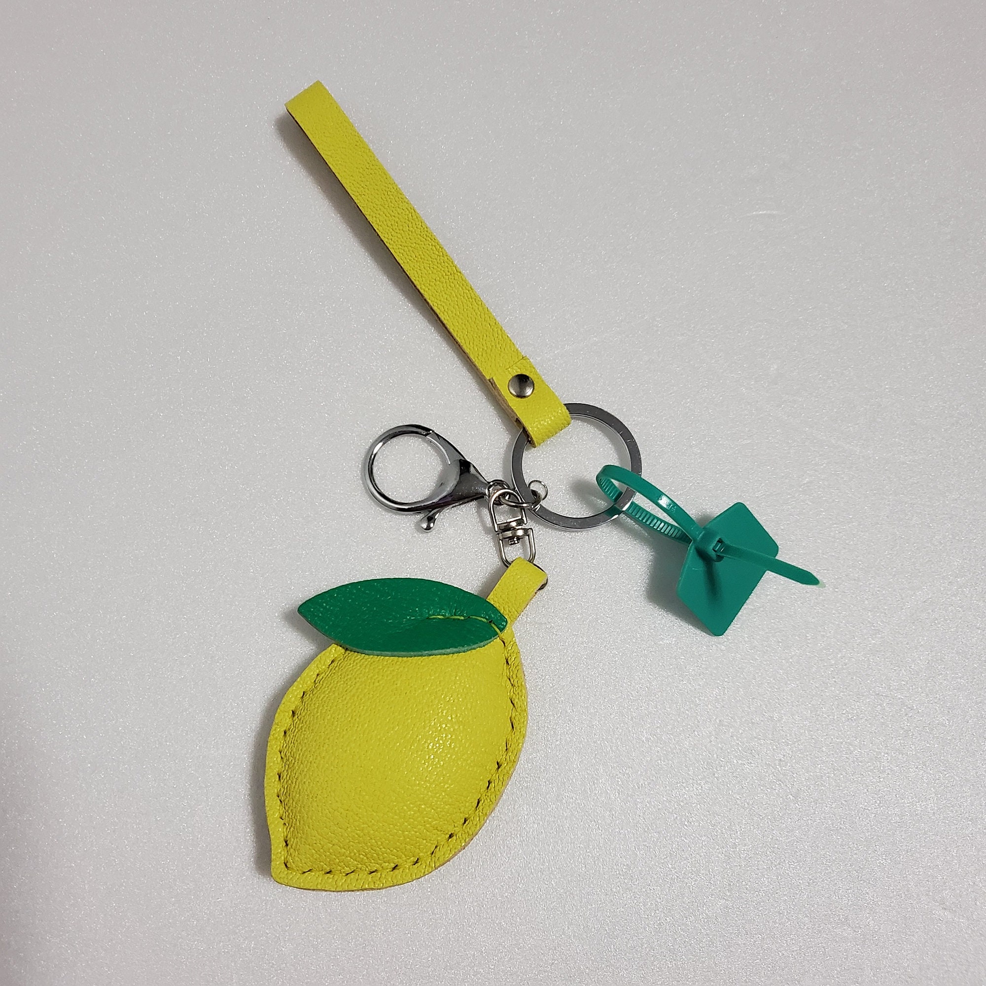 Leather Key Chain Fruit Leather Key Chain Lemon Leather Key - Etsy