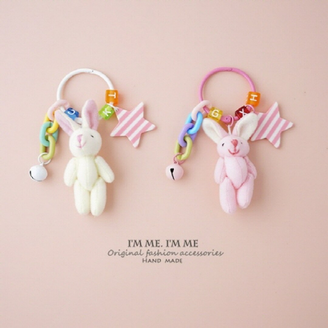 Bunny Rabbit Key Chains Key Holder Back Charm - Etsy