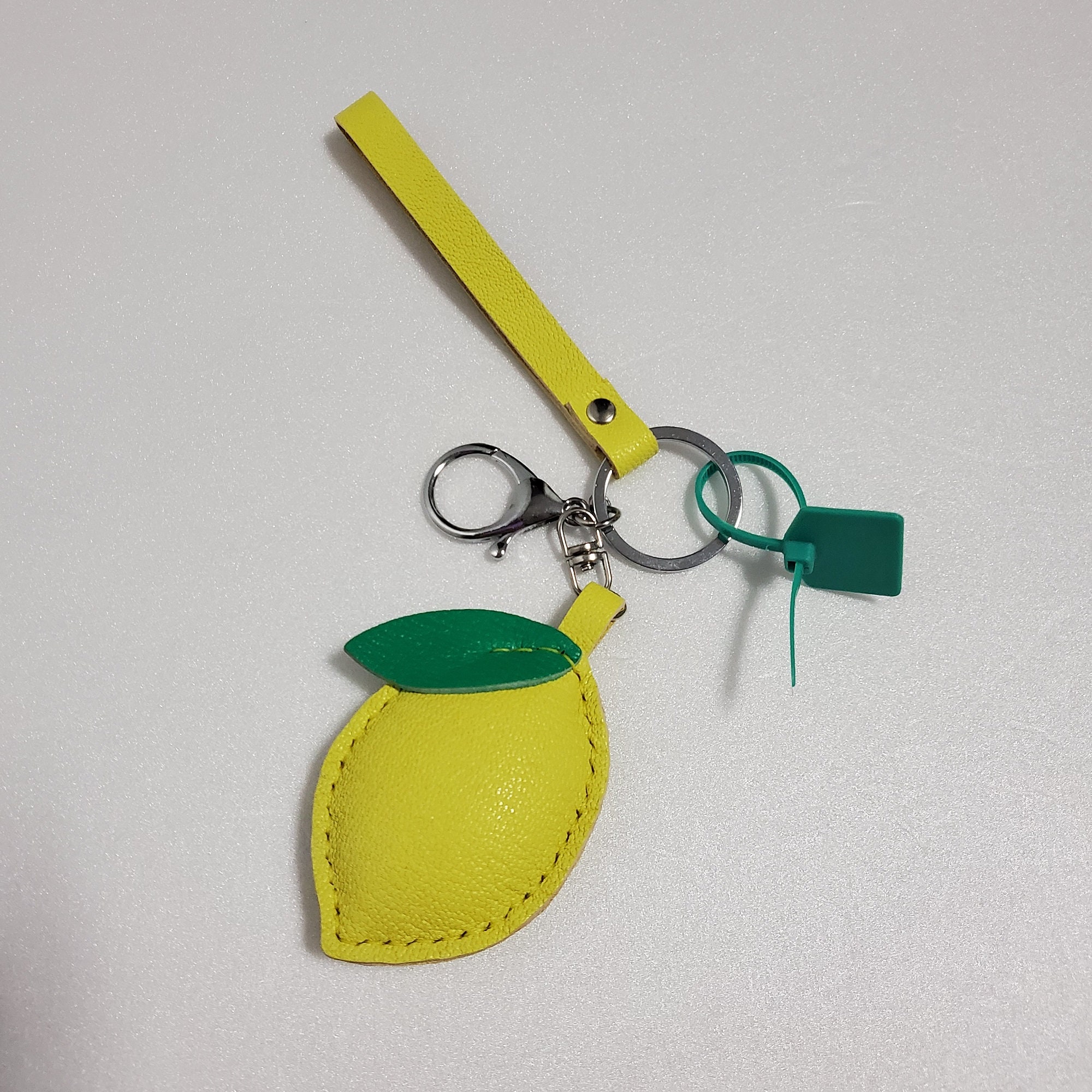 Leather Key Chain Fruit Leather Key Chain Lemon Leather Key - Etsy