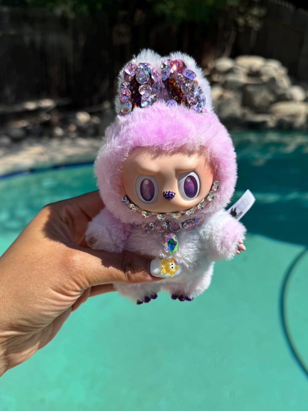 Custom Bling/bedazzled Labubu Luck Big Into Energy - Etsy