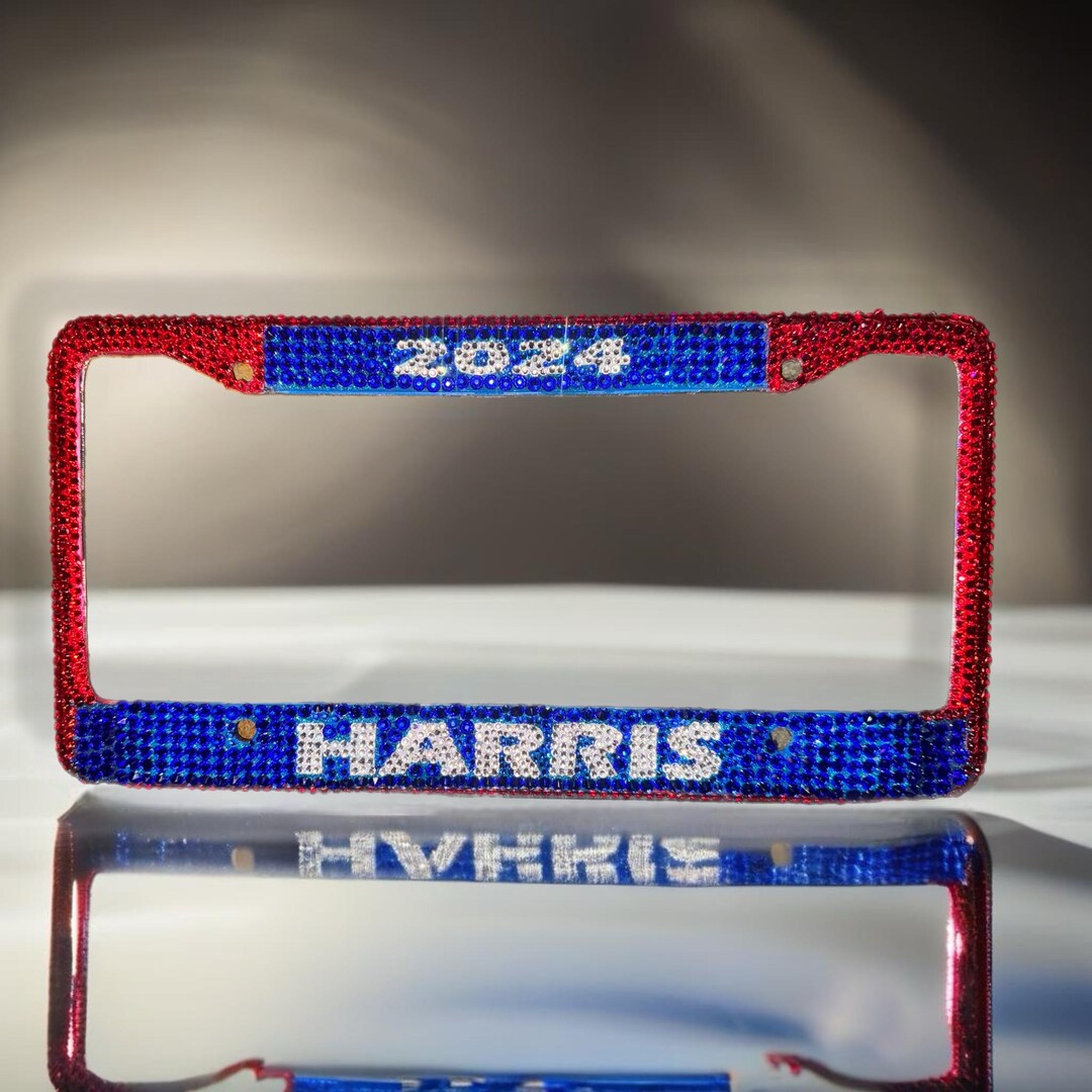 Harris 2024 Rhinestone License Plate Frame Blinged-out Car Accessory ...
