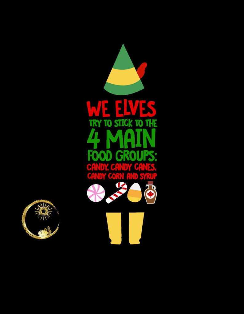 4 Main Food Groups Buddy the Elf - Etsy Australia