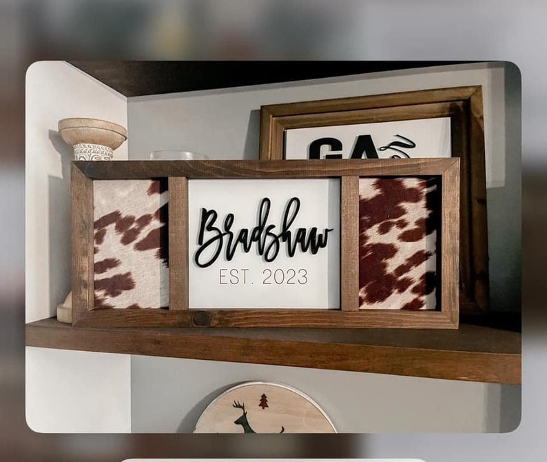 Fully Customizable Faux Cow Wooden Sign Home Decor 3D Wood Engraved - Etsy