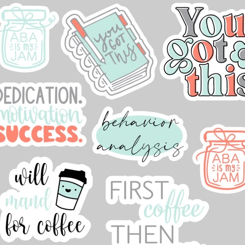 12-pack Behavior Analysis Sticker Pack Laptop & Water Bottle - Etsy