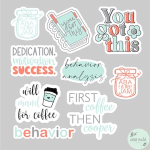 Behavior Analysis Sticker Pack | Laptop & Water Bottle Sticker Decal - Etsy