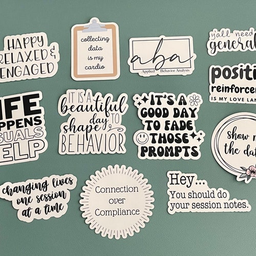 12-pack Behavior Analysis Sticker Pack Laptop & Water Bottle - Etsy